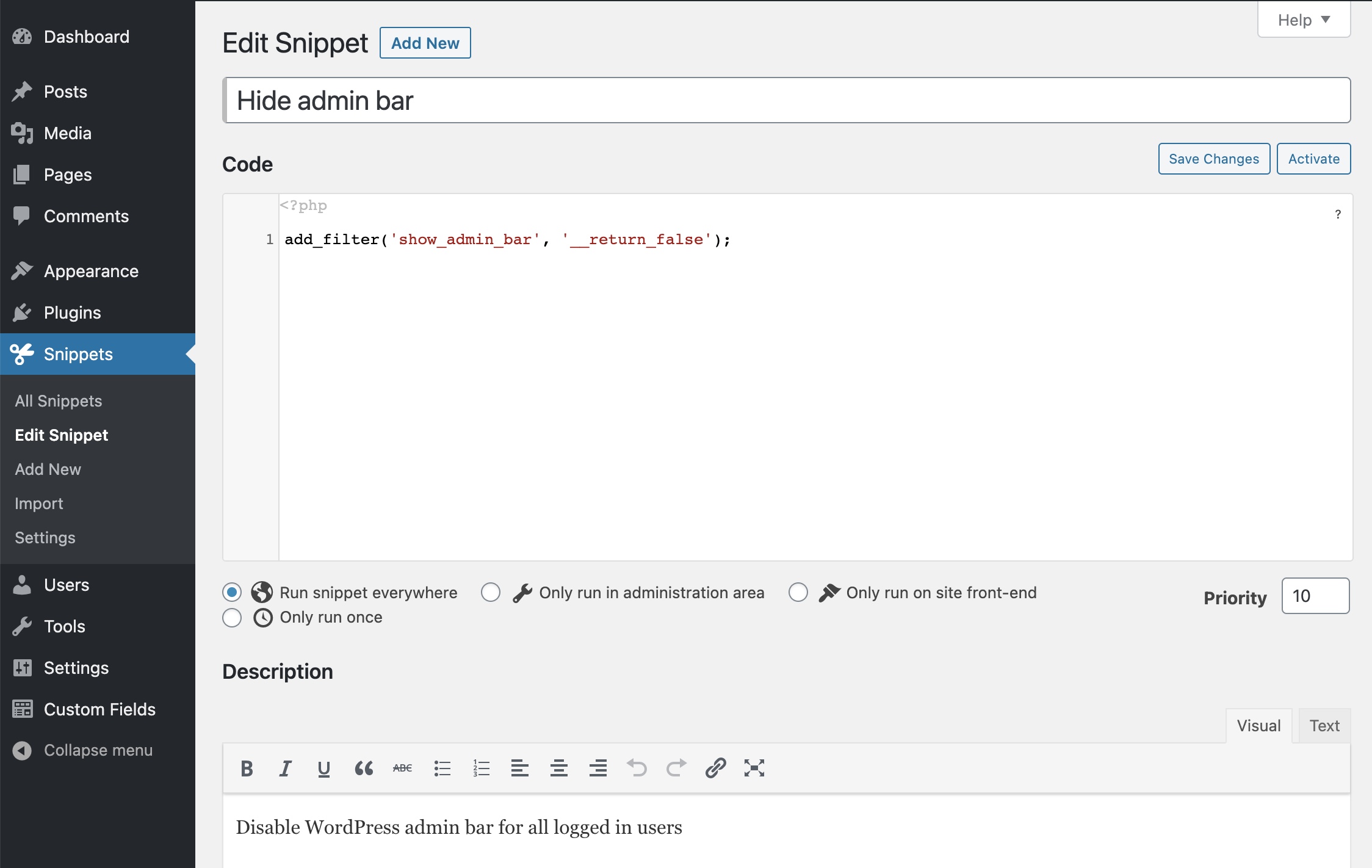 10 Useful Code Snippets For WordPress